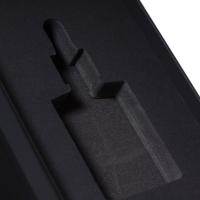 China Custom Printing Eco Friendly Black Hair Oil Packaging Magnet Rigid Paper Box With Foam Insert for sale