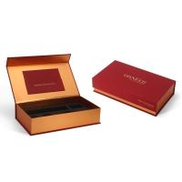 China Custom Premium Folding Wine Accessories Gift Box Glossy Logo Printed Rigid Paper Box With Handle for sale