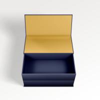 China Custom Printed Premium Two Layer Magnetic Gift Box Packaging With Gold Foil Stamping Logo for sale