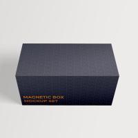 China Custom Printed Premium Two Layer Magnetic Gift Box Packaging With Gold Foil Stamping Logo for sale