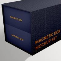 China Custom Printed Premium Two Layer Magnetic Gift Box Packaging With Gold Foil Stamping Logo for sale