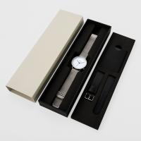 China Custom Luxury Pink Rigid Hard Paper Sliding Packaging Watch Box With Drawer for sale