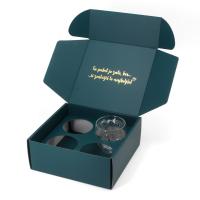 China Luxurious Tumbler Packaging Box Custom Stemless Wine Glass Gift Box Packaging With Paper Insert for sale