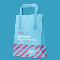 China Custom Printing Shopper Paper Bag Kraft Paper Bags With Handles for sale