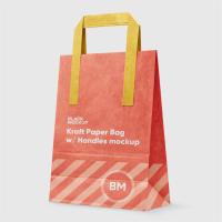 China Custom Printing Shopper Paper Bag Kraft Paper Bags With Handles for sale
