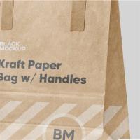 China Custom Printing Shopper Paper Bag Kraft Paper Bags With Handles for sale