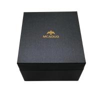 China Custom Logo Luxury Paper Gift Box Packaging Black Watch Boxes Cases With Gold Stamping for sale