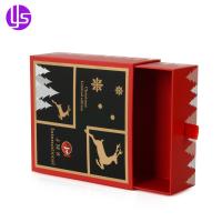 China Custom Logo Luxury Slide Drawer Gold Metallic Paper Necklace Velvet Jewelry Box for sale