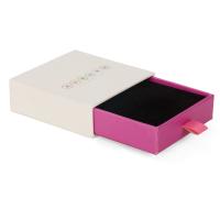 China Custom Logo Rigid Slide Drawer Paper Velvet Jewellery Boxes For Jewelry for sale