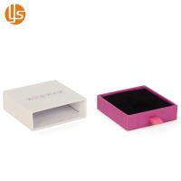 China Custom Logo Rigid Slide Drawer Paper Velvet Jewellery Boxes For Jewelry for sale