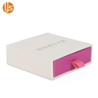 China Custom Logo Rigid Slide Drawer Paper Velvet Jewellery Boxes For Jewelry for sale