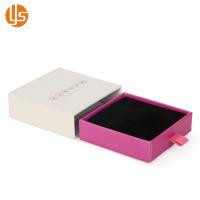 China Custom Logo Rigid Slide Drawer Paper Velvet Jewellery Boxes For Jewelry for sale