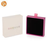 China Custom Logo Rigid Slide Drawer Paper Velvet Jewellery Boxes For Jewelry for sale