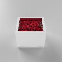 China Customized CMYK Pantone Color Printed Paper Two Layer Flower Box With Clear PVC Window for sale