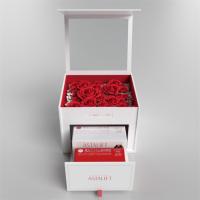 China Customized CMYK Pantone Color Printed Paper Two Layer Flower Box With Clear PVC Window for sale