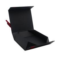 China Customized Logo CMYK Pantone Premium Paper Presentation Boxes Ribbon Tie Folding Gift Box for sale