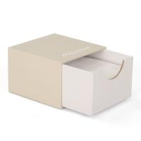 China Custom Eco Friendly Luxury White Slide Drawer Clothes Garment Apparel Packaging Boxes for sale