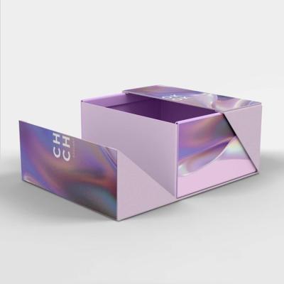 China Luxury Custom Magnetic Closure Rigid Cardboard Double Door Open Cosmetic Perfume Gift Packaging Box for sale