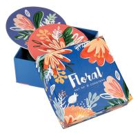 China Custom Size Printing Empty Small Square Coaster Set Packaging Box For Coasters for sale