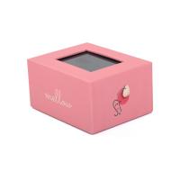 China Custom Design Luxury Pink Product Packaging Clear Transparent Boxes For Gift Pack for sale