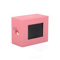 China Custom Design Luxury Pink Product Packaging Clear Transparent Boxes For Gift Pack for sale
