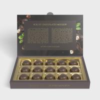 China Custom Printing Luxury Belgian Chocolate Praline Box Cardboard Material for sale