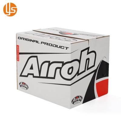 China Custom Sized Corrugated Paper Motorcycle Helmet Packaging Box for sale