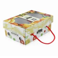 China Custom Design Corrugated Cardboard Gift Box With Handles For Fruit And Vegetables for sale