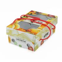 China Custom Design Corrugated Cardboard Gift Box With Handles For Fruit And Vegetables for sale