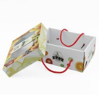 China Custom Design Corrugated Cardboard Gift Box With Handles For Fruit And Vegetables for sale