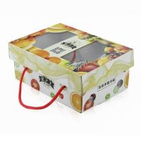 China Custom Design Corrugated Cardboard Gift Box With Handles For Fruit And Vegetables for sale