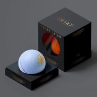 China Custom Luxury Lid And Base Bath Bomb Gift Packaging Box With Window for sale