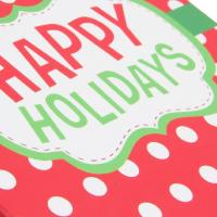 China Custom Printed Happy Holiday Gift Square Box With Lid Spot UV for sale