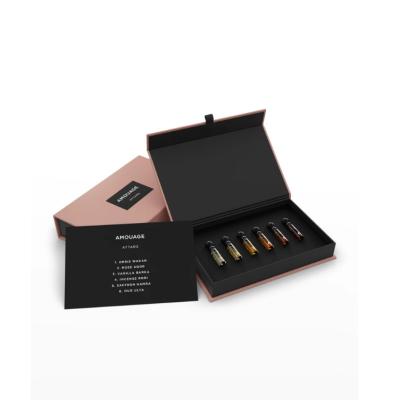 China Custom Premium Luxury Perfume Essential Oil Sample Packaging Boxes For Small Oud Attar for sale