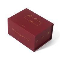 China Custom Logo Luxury Red Drawer Essential Oil Gift Box Packaging Set for sale