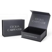 China Grey Magnetic Gift Box Packaging With Custom Silvery Logo for sale