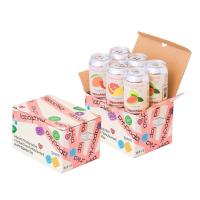 China Custom Sized Corrugated Paper 6 Pack Beer Can Packing Box Packaging for sale
