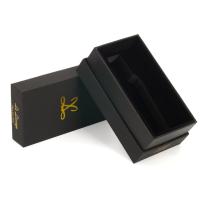 China Luxury China Handmade Hard Paper Gold Black Perfume Bottle Gift Box Packaging for sale