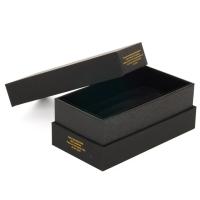 China Luxury China Handmade Hard Paper Gold Black Perfume Bottle Gift Box Packaging for sale
