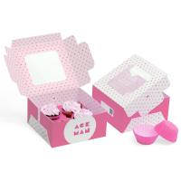 China Custom Folding Clear PVC Window Cake Box For Cake Packaging for sale