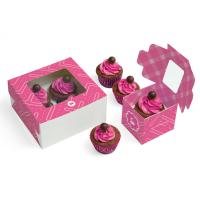 China Custom Folding Clear PVC Window Cake Box For Cake Packaging for sale