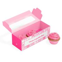 China Custom Folding Clear PVC Window Cake Box For Cake Packaging for sale