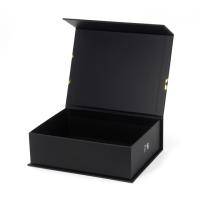 China Large Black Custom Logo Paper Shoes Gift Boxes Luxury Magnetic Cardboard Packaging With Magnet for sale