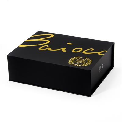 China Large Black Custom Logo Paper Shoes Gift Boxes Luxury Magnetic Cardboard Packaging With Magnet for sale