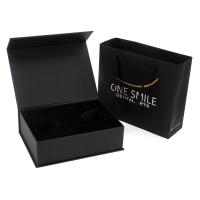 China Custom Logo Luxury Magnet Box Black Clear Aligner Packaging Box for sale