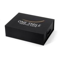 China Custom Logo Luxury Magnet Box Black Clear Aligner Packaging Box for sale