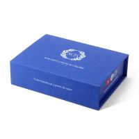 China Personalised Book Shaped Rigid Blue Cardboard Gift Box With Logo for sale