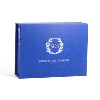 China Personalised Book Shaped Rigid Blue Cardboard Gift Box With Logo for sale