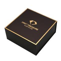 China Luxury Gold Foil Stamping Black Empty Presentation Card Packaging Gift Boxes With Magnetic Lid for sale