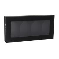 China Custom Luxury Black Magnetic Gift Box With Window for sale